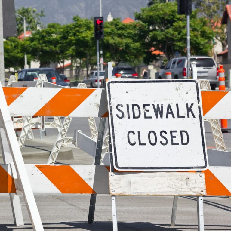 Sidewalk and Crosswalk Closures | Montgomery Traffic Services, LLC
